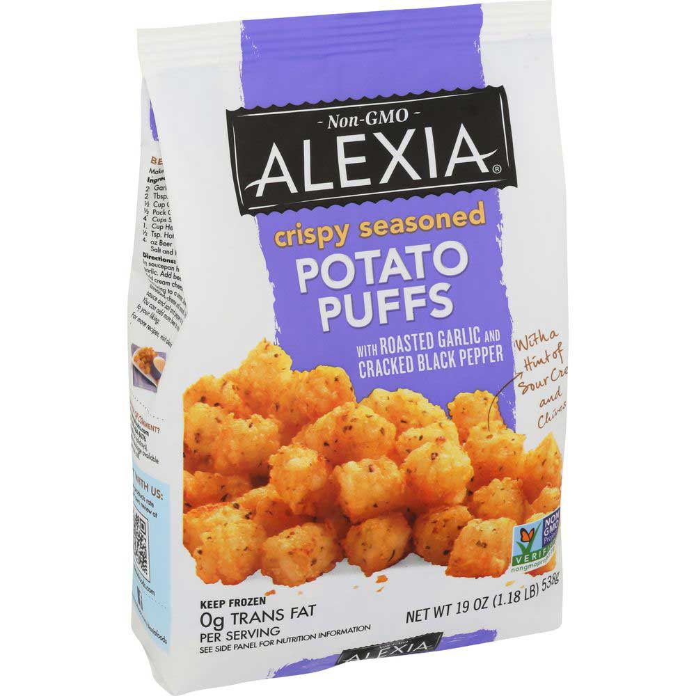 Alexia Foods Crispy Seasoned Potato Puffs with Roasted Garlic and ...
