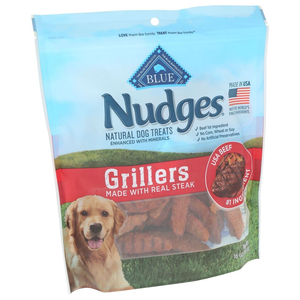 Blue Buffalo Nudges Steak Grillers Natural Dog Treat, 16 Ounce -- 5 per ...
