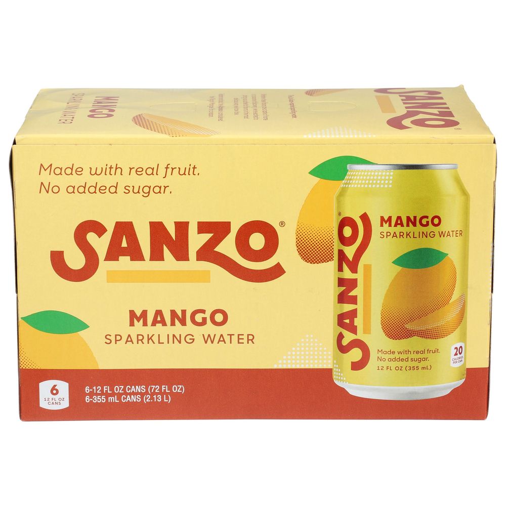 Sanzo Mango Sparkling Water, 12 Fluid Ounce -- 24 per case