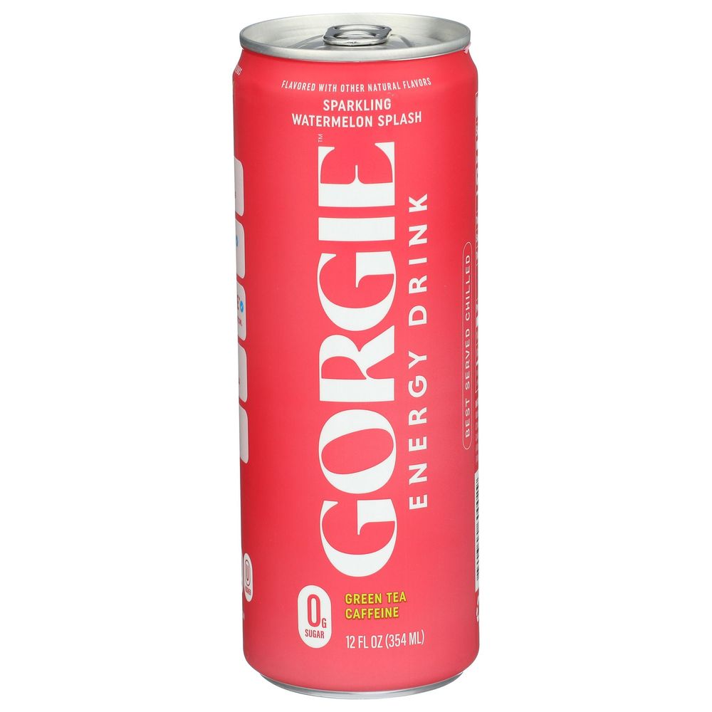 Gorgie Watermelon Crush Sparkling Energy Drink, 12 Fluid Ounce -- 12 ...