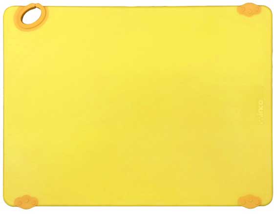 Winco Statik Board Yellow Cutting Board with Hook, 15 x 20 x 1/2 inch ...