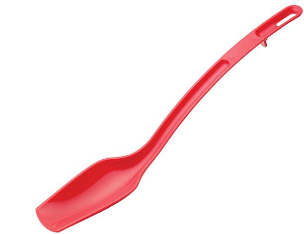 Winco Curv Red Polycarbonate 10 inch Tapered Serving Spoon, 3/4 Ounce ...