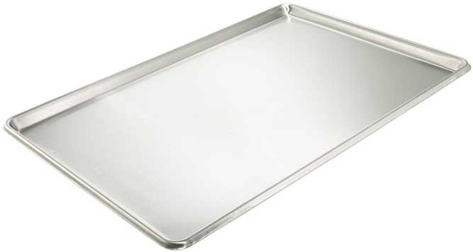 Winco 18/8 Stainless Steel 20 Gauge Open Bead Two Third Size Sheet Pan ...