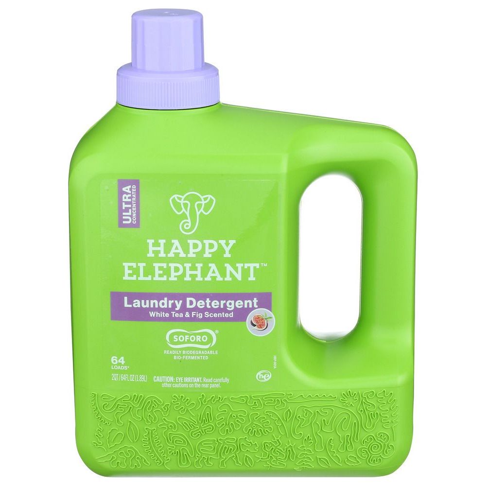 Happy Elephant White Tea and Fig Scent Laundry Detergent, 64 Fluid ...