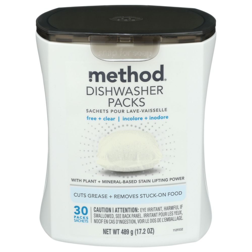 Method Free and Clear Dishwasher Detergent, 17.2 Ounce -- 4 per case