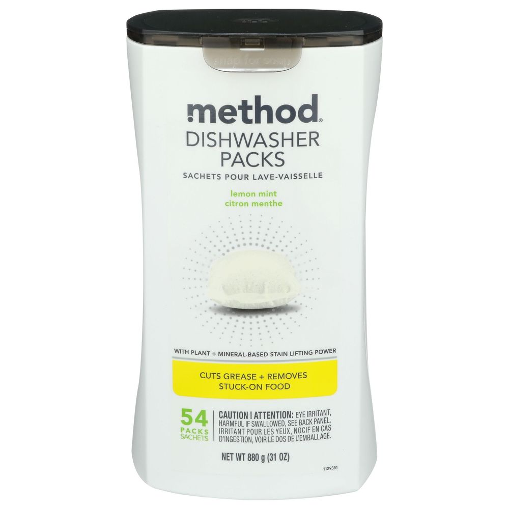Method Lemon Mint Dishwasher Detergent, 31 Ounce -- 2 per case
