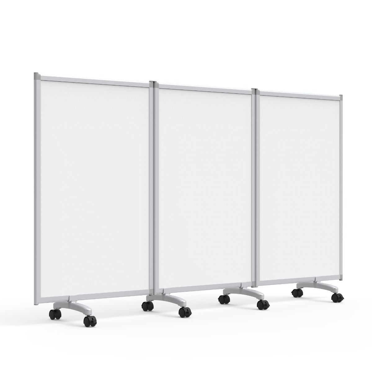 Luxor 3-Panel Mobile Magnetic Whiteboard Room Divider