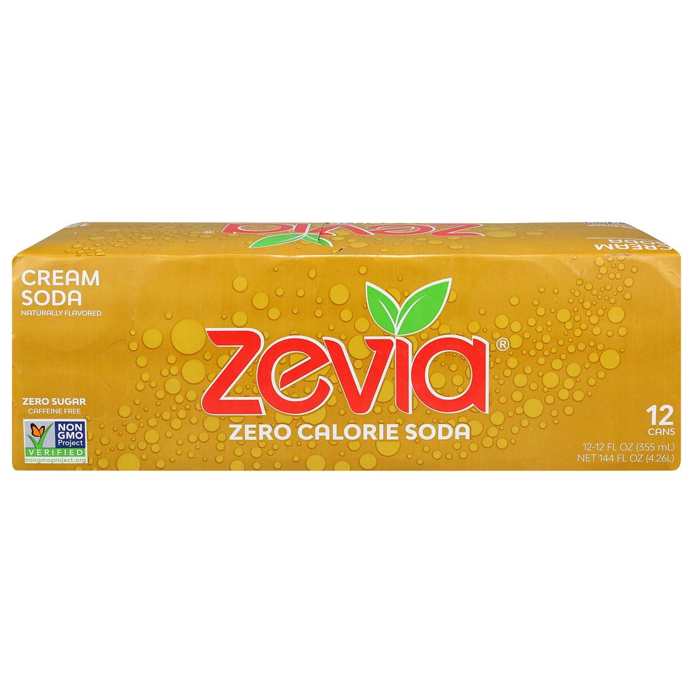 Zevia Zero Calorie Cream Soda, 12 Fluid Ounce -- 24 per case