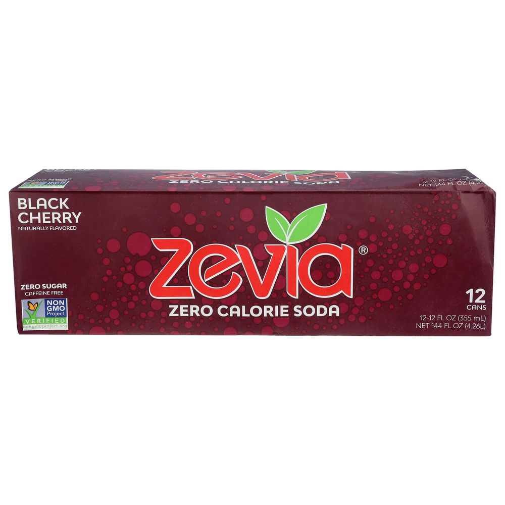 Zevia Black Cherry Soda, 12 Fluid Ounce -- 24 per case