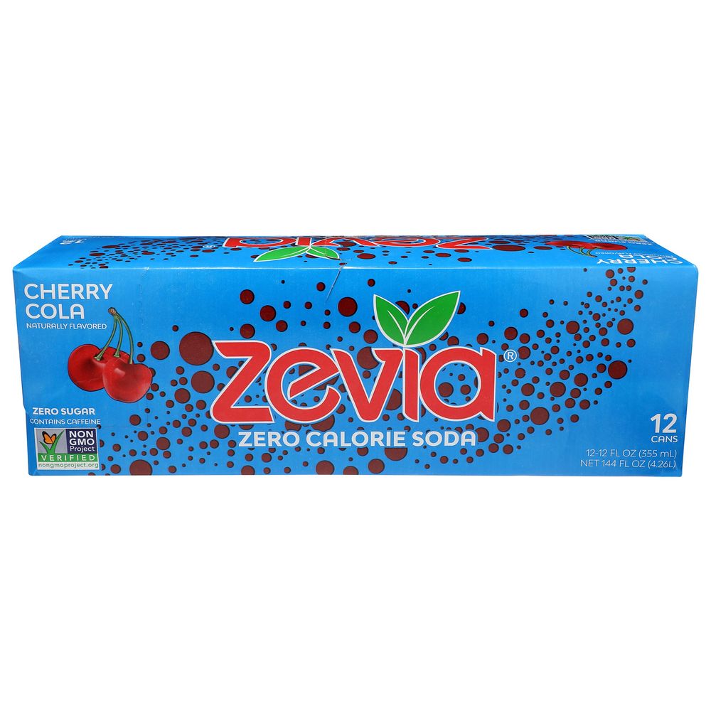 Zevia Cherry Cola Soda, 12 Fluid Ounce -- 24 per case