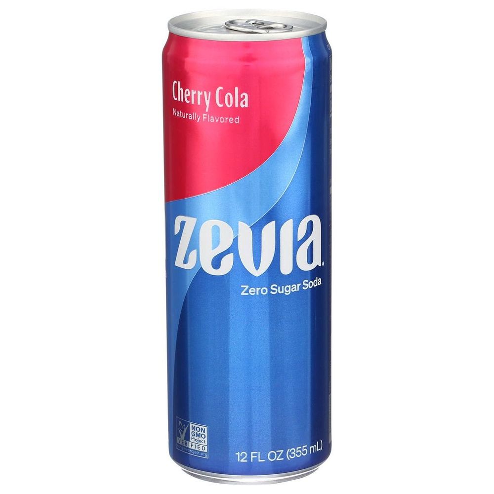 Zevia Cherry Cola Zero Sugar Soda, 12 Fluid Ounce -- 12 per case