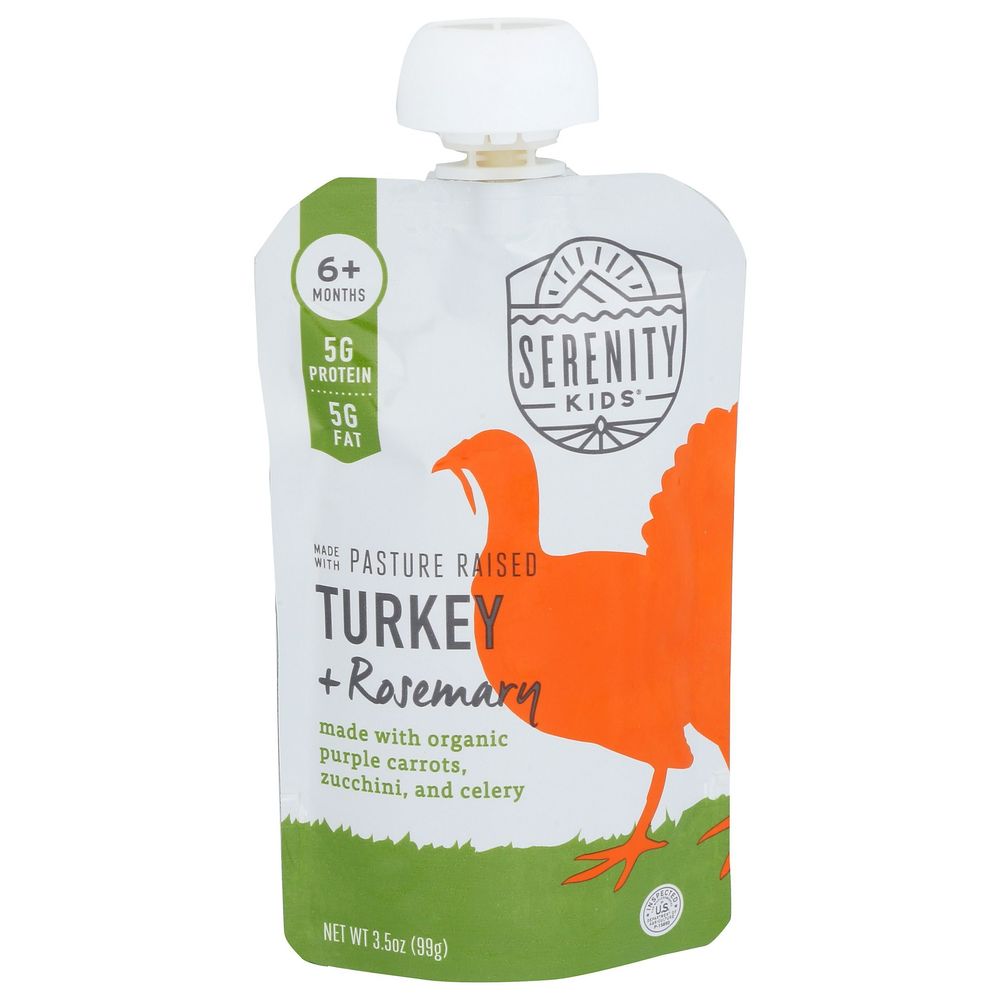 Serenity Kids Pasture Raised Turkey Rosemary with Carrots Zucchini and ...