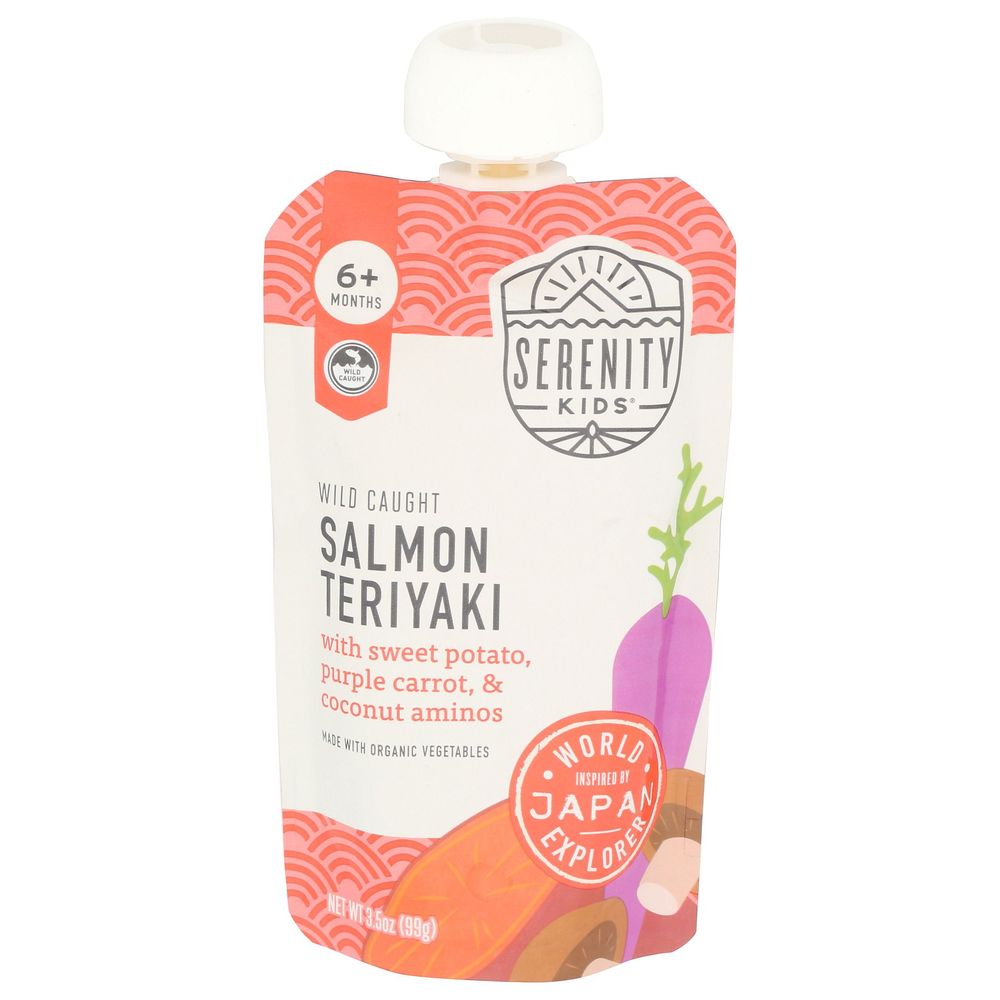 Serenity Kids Salmon Teriyaki for 6 Plus Month Kids, 3.5 Ounce -- 6 per ...