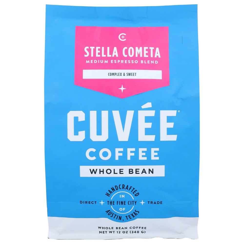Cuvee Coffee Stella Cometa Whole Bean Espresso Blend, 12 Ounce -- 6 per ...