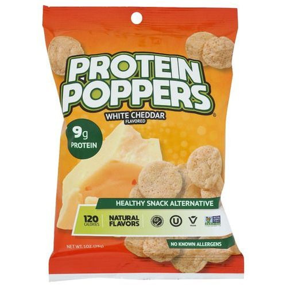 Protein Poppers White Cheddar Flavor Chips, 1 Ounce -- 10 per case ...