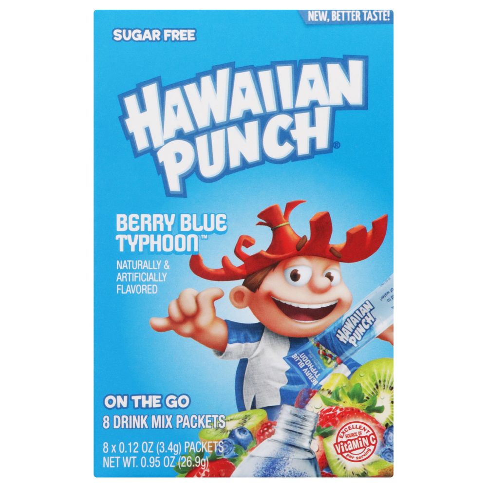 Hawaiian Punch Berry Blue Typhoon Powder Drink Mix, 0.95 Ounce -- 12 ...