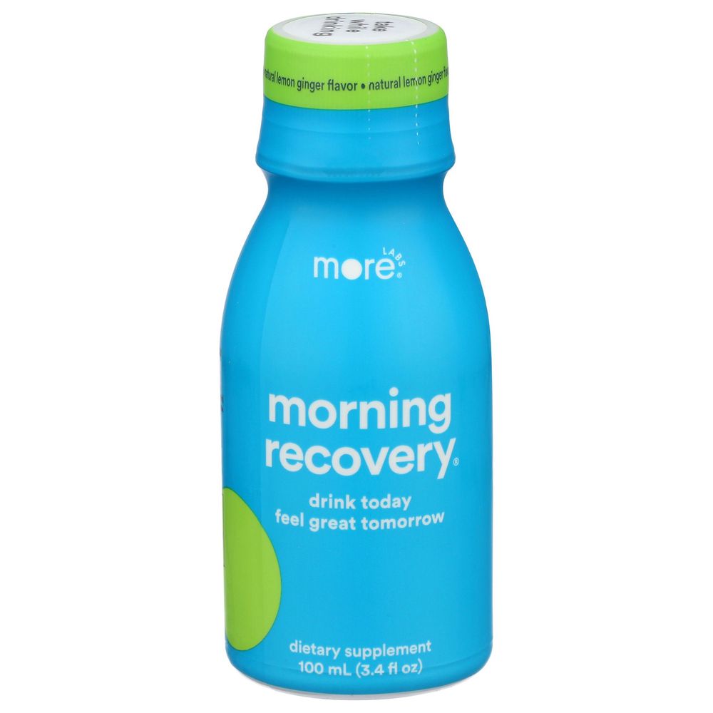 More Labs Morning Recovery Lemon Ginger Flavor Energy Shot, 3.4 Fluid ...