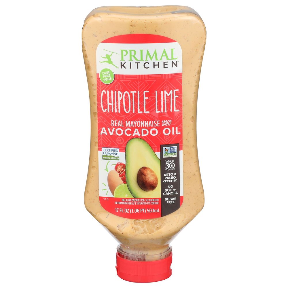 Primal Kitchen Chipotle Lime Avocado Oil Mayonnaise, 17 Fluid Ounce ...