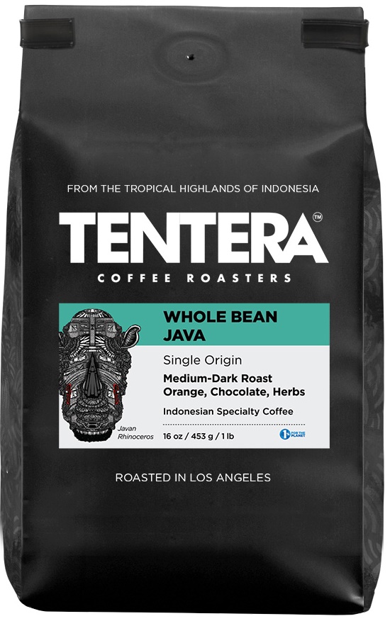 Tentera Whole Bean Java Medium Dark Orange Chocolate Herbs Coffee, 6 ...