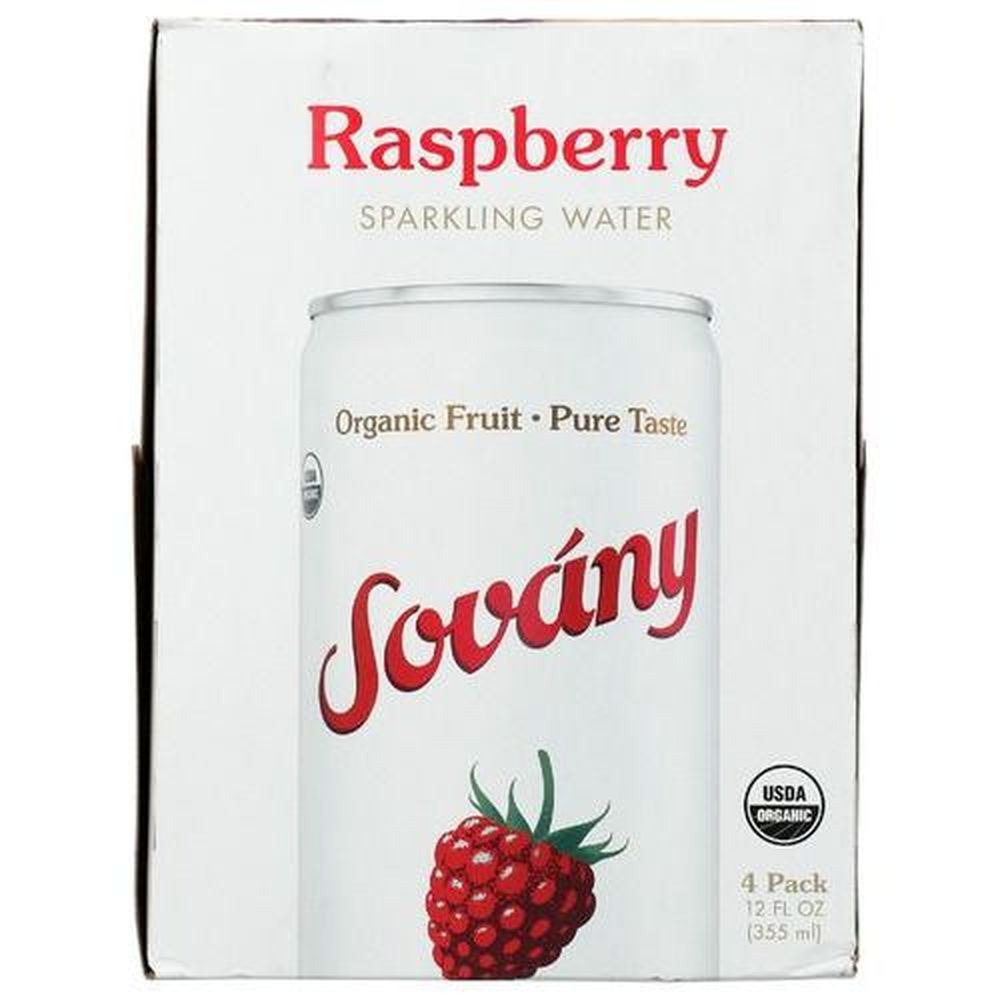 Sovany Organic Remarkable Raspberry Sparkling Water, 48 Fluid Ounce -- 6 per case