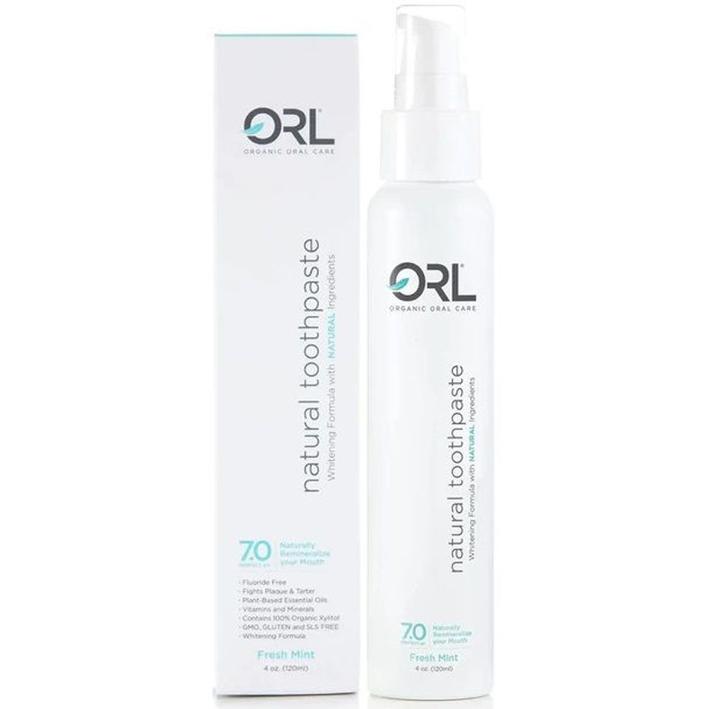 ORL Fresh Mint Fluoride Free Toothpaste with Hydroxyapatite, 4 Ounce