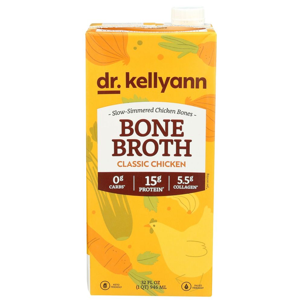 Dr. Kellyann Classic Chicken Bone Broth, 32 Fluid Ounce -- 6 per case