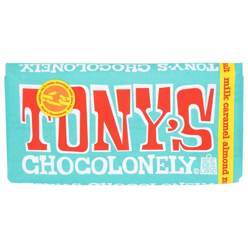 Tonys Chocolonely Milk Chocolate Everything Bar with Caramel Pretzel ...