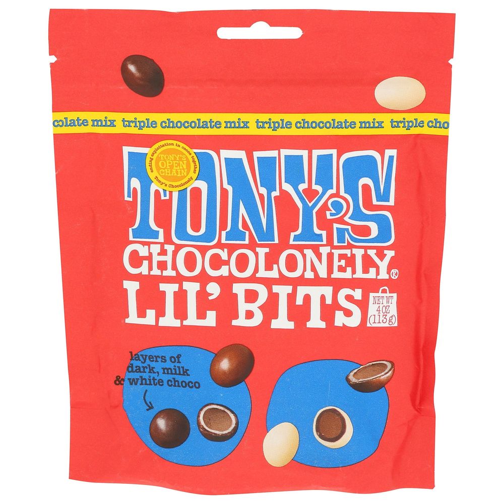 Tonys Chocolonely Triple Chocolate Mix Lil Bits, 4 Ounce -- 8 per case