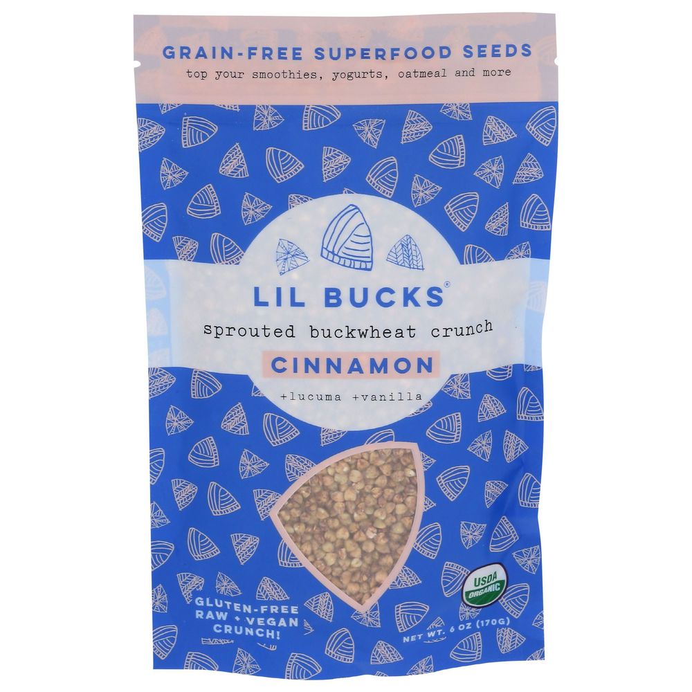 Lil Bucks Cinnamon Sprouted Buckwheat Crunch, 6 Ounce -- 6 per case
