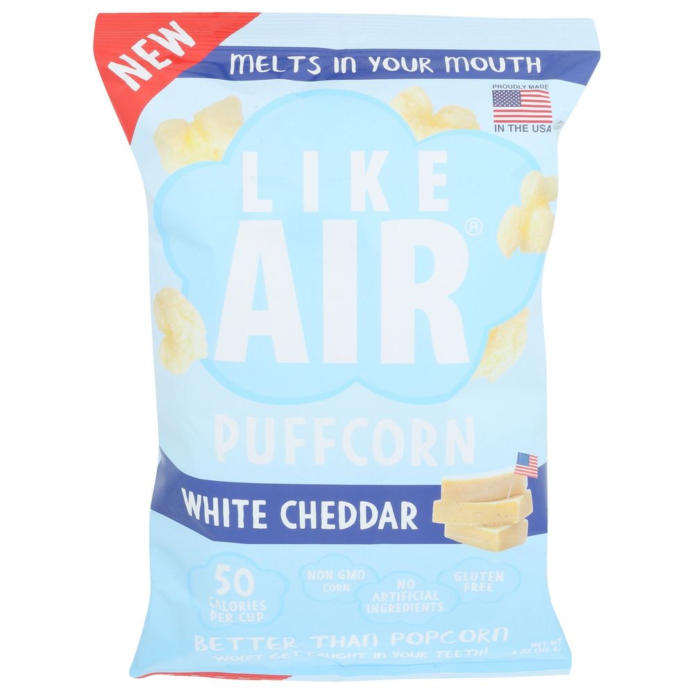Like Air White Cheddar Baked Puffcorn, 4 Ounce -- 12 per case