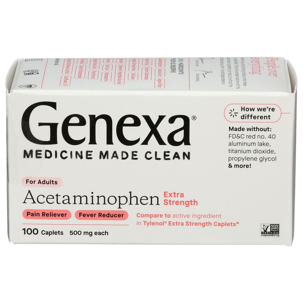 Genexa Acetaminophen Extra Strength Caplets, 100 count