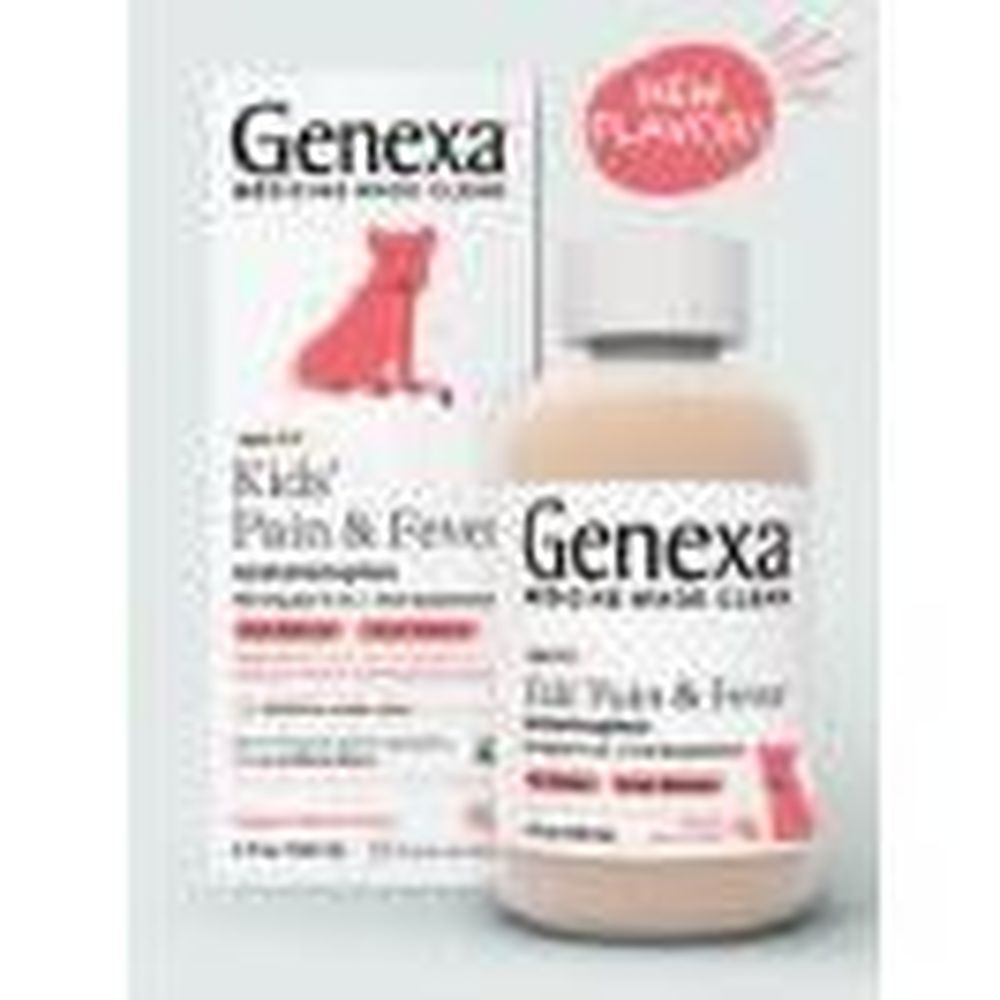 Genexa Kids Cherry Flavor Acetaminophen Pain and Fever Reducer, 4 Ounce