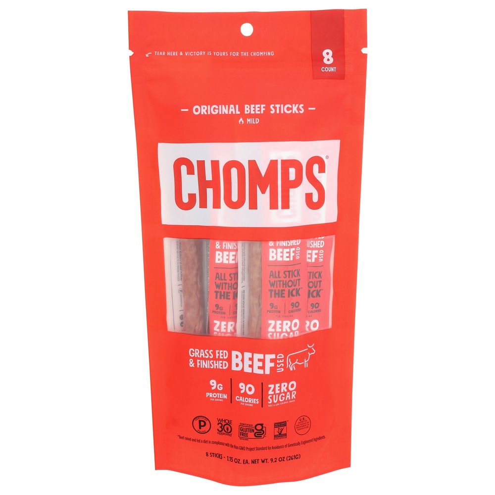 Chomps Original Mild Beef Jerky Sticks | FoodServiceDirect