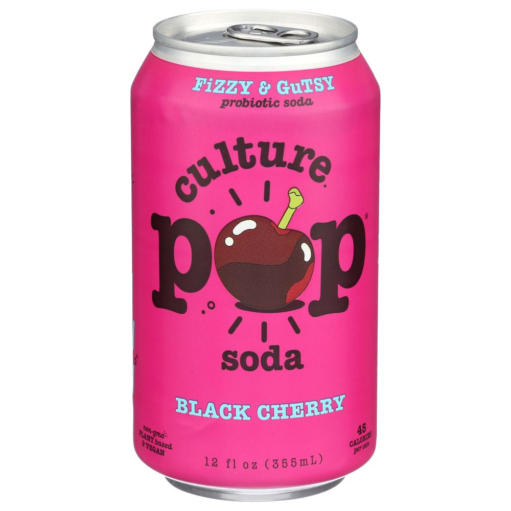 Culture Pop Black Cherry Probiotic Soda, 12 Fluid Ounce -- 12 per case