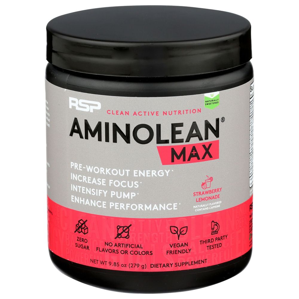 Rsp Nutrition Strawberry Lemonade Flavor Aminolean Max Pre Workout ...