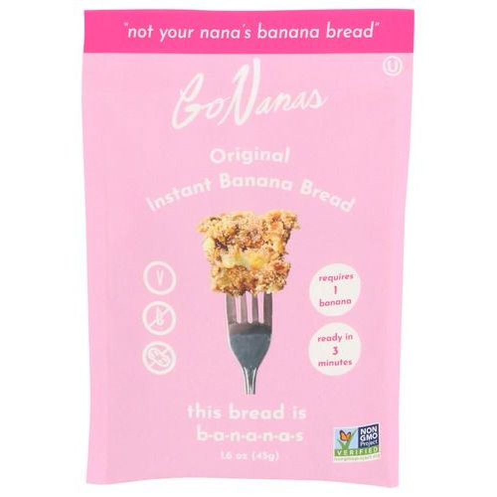 Gonanas Original Instant Banana Bread Mix, 1.6 Ounce -- 12 per case