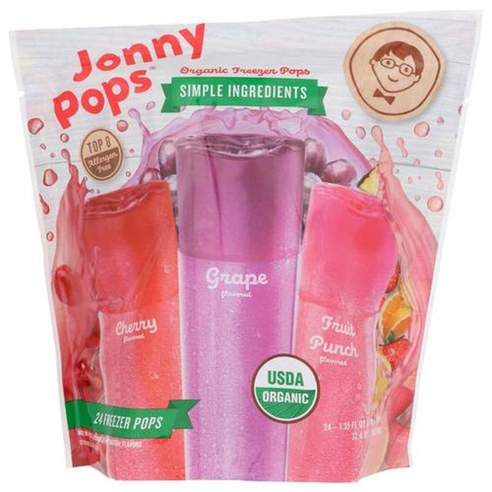Jonny Pops Organic Freezer Pops - Variety Pack, 32.4 Fluid Ounce -- 6 ...