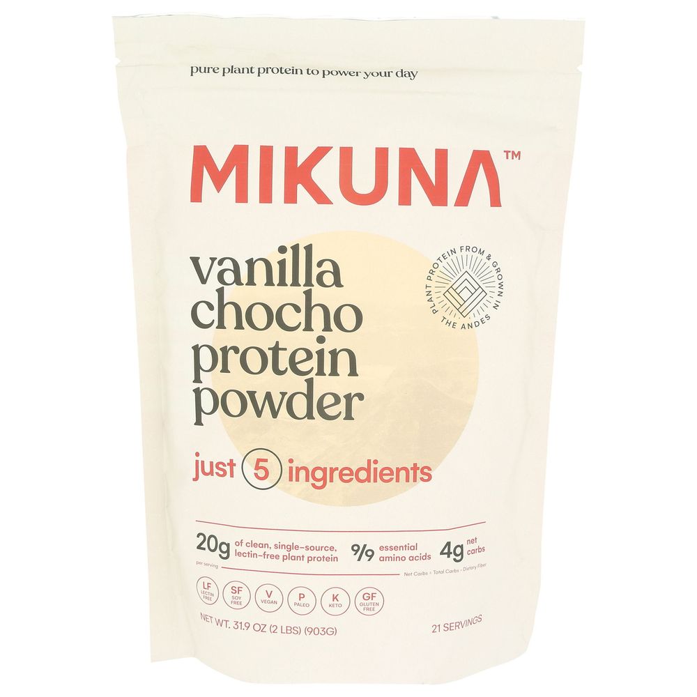 Mikuna Chocho Vanilla Superfood Protein Powder, 31.9 Ounce ...