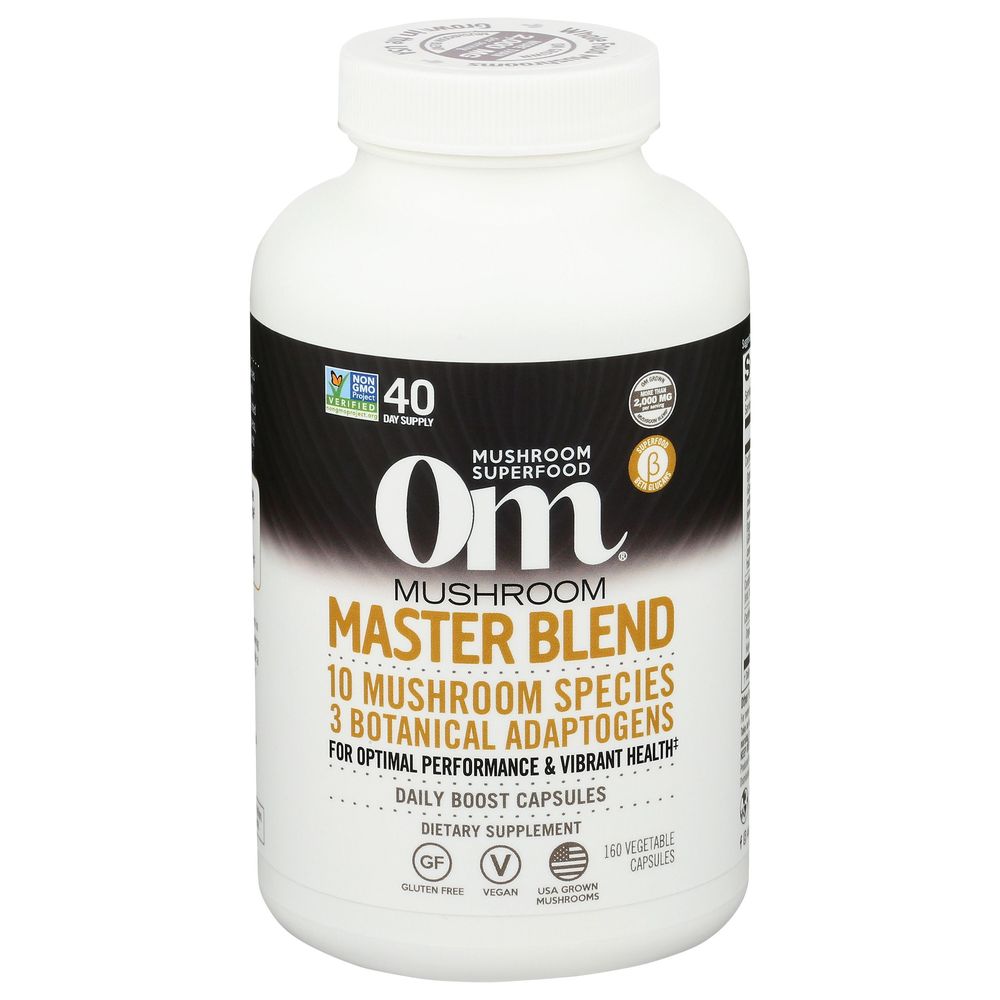 Om Mushroom Master Blend Vegetable Capsules, 160 count