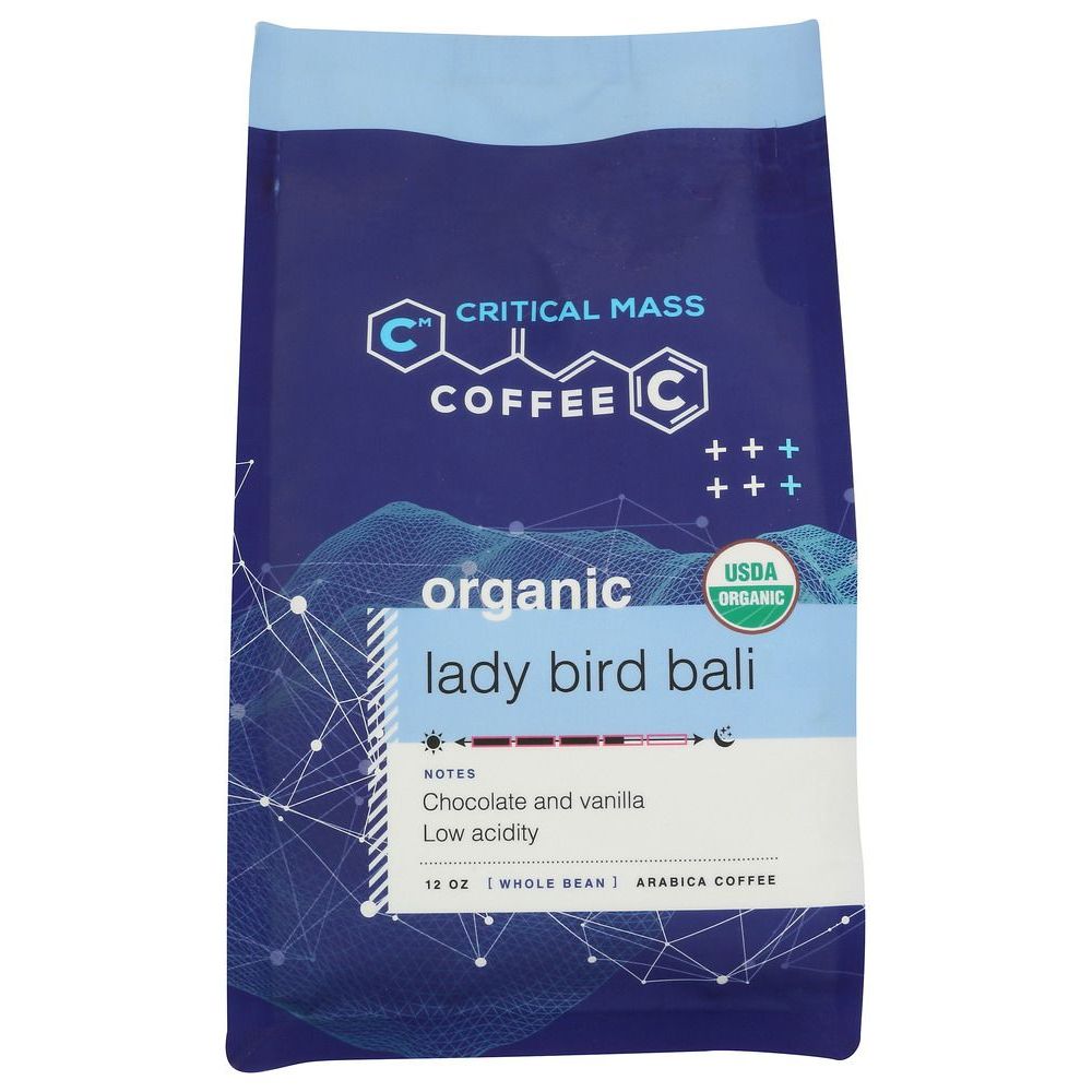 Critical Mass Coffee Organic Lady Bird Bali Whole Bean Arabica Coffee ...