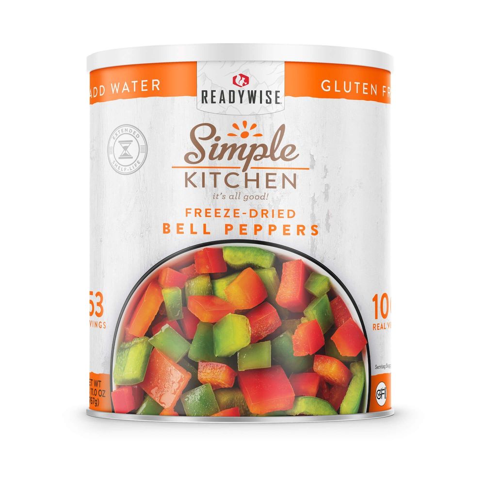 Simple Kitchen Dehydrated Red and Green Bell Peppers, 153 Servings -- 6 ...