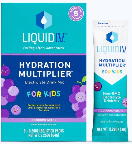 Liquid I.V. Hydration Multiplier Concord Grape Kids Electrolyte Drink ...