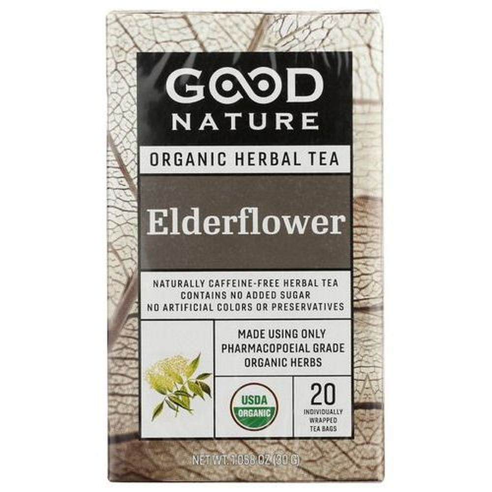 Good Nature Organic Elderflower Herbal Tea, 1.058 Ounce -- 6 per case