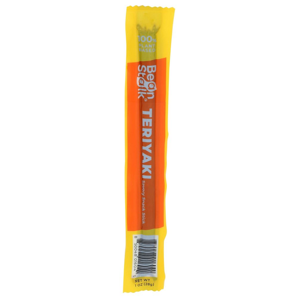 Beanstalk Teriyaki Plant Based Protein Savory Snack Stick, 1 Ounce ...