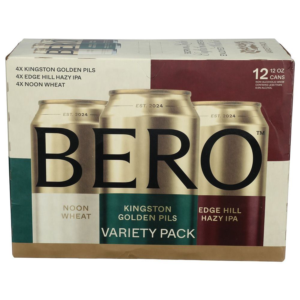 Bero Brewing 3 Flavors Non Alcoholic Beer, 144 Fluid Ounce -- 2 per case