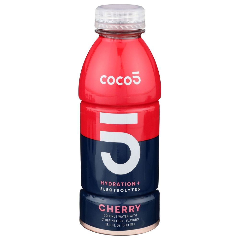 Coco5 Cherry Coconut Water with Hydration and Electrolytes, 16.9 Fluid ...