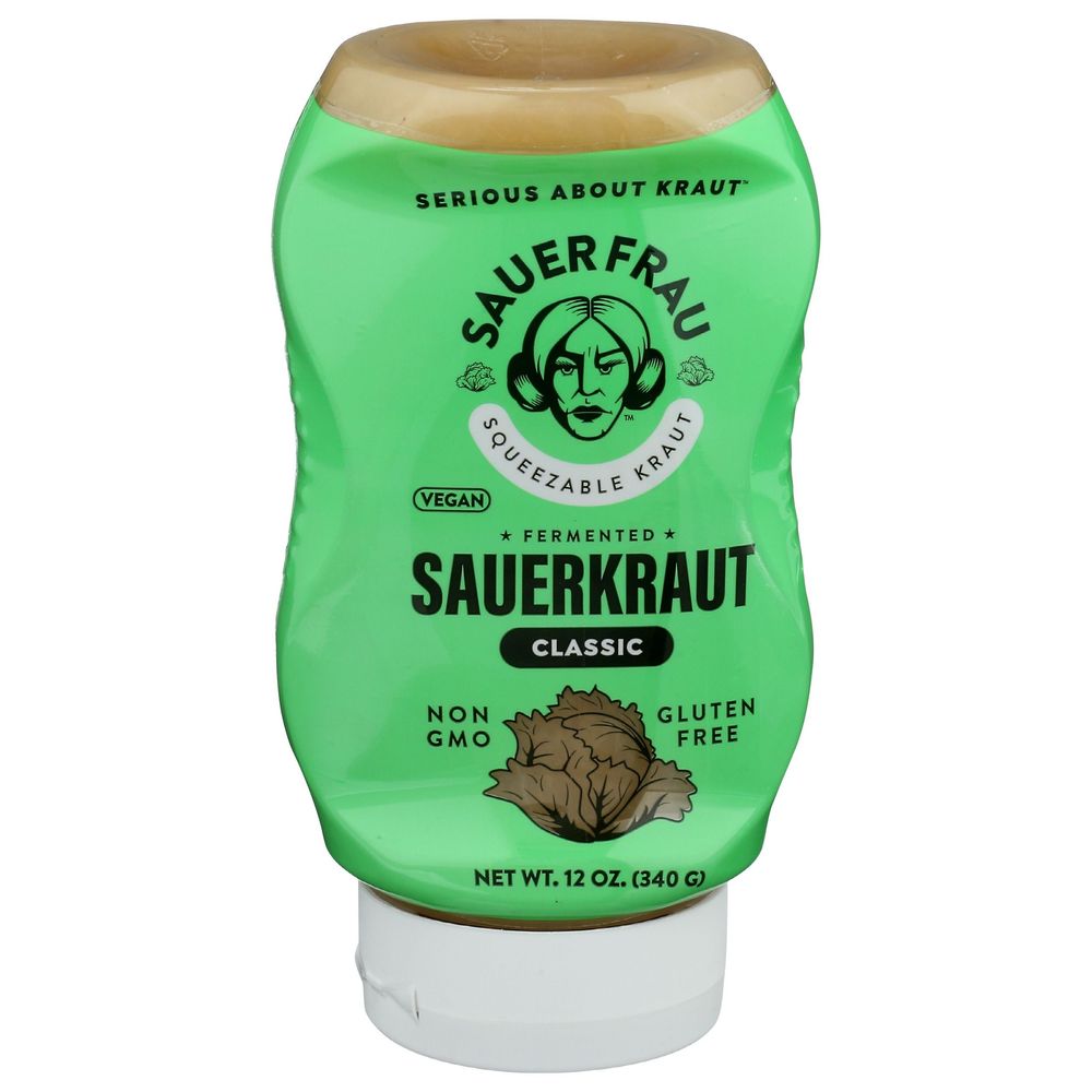 Sauer Frau Classic Squeezable Sauerkraut, 12 Ounce -- 6 per case