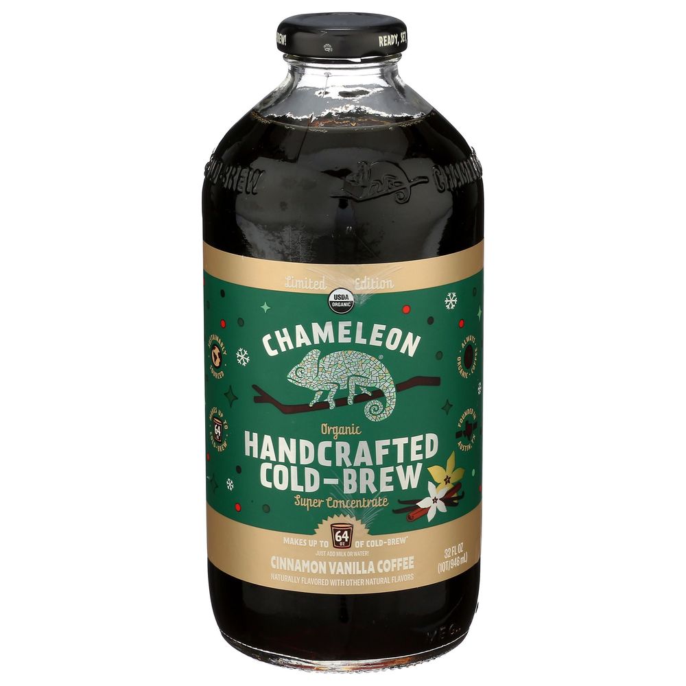 Chameleon Organic Cinnamon Vanilla Cold Brew Coffee, 32 Fluid Ounce ...