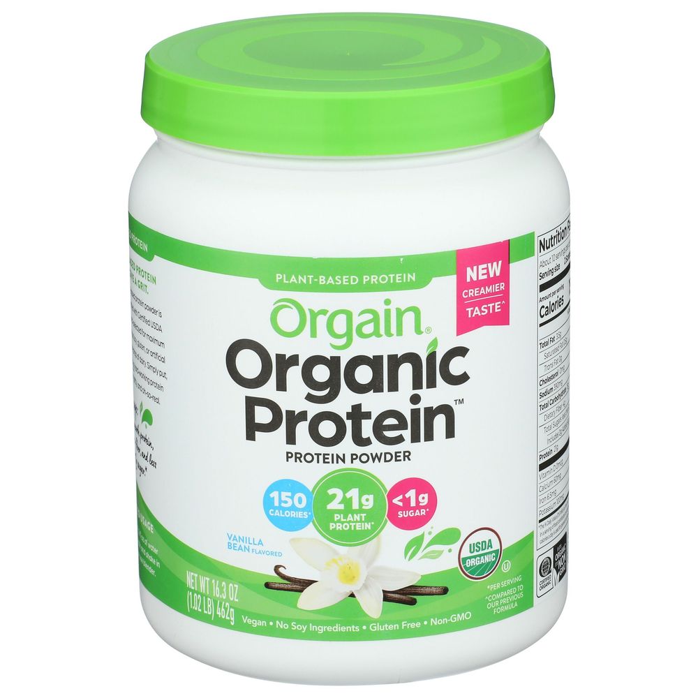 Orgain Organic Protein Vanilla Bean Protein Powder, 16.3 Ounce