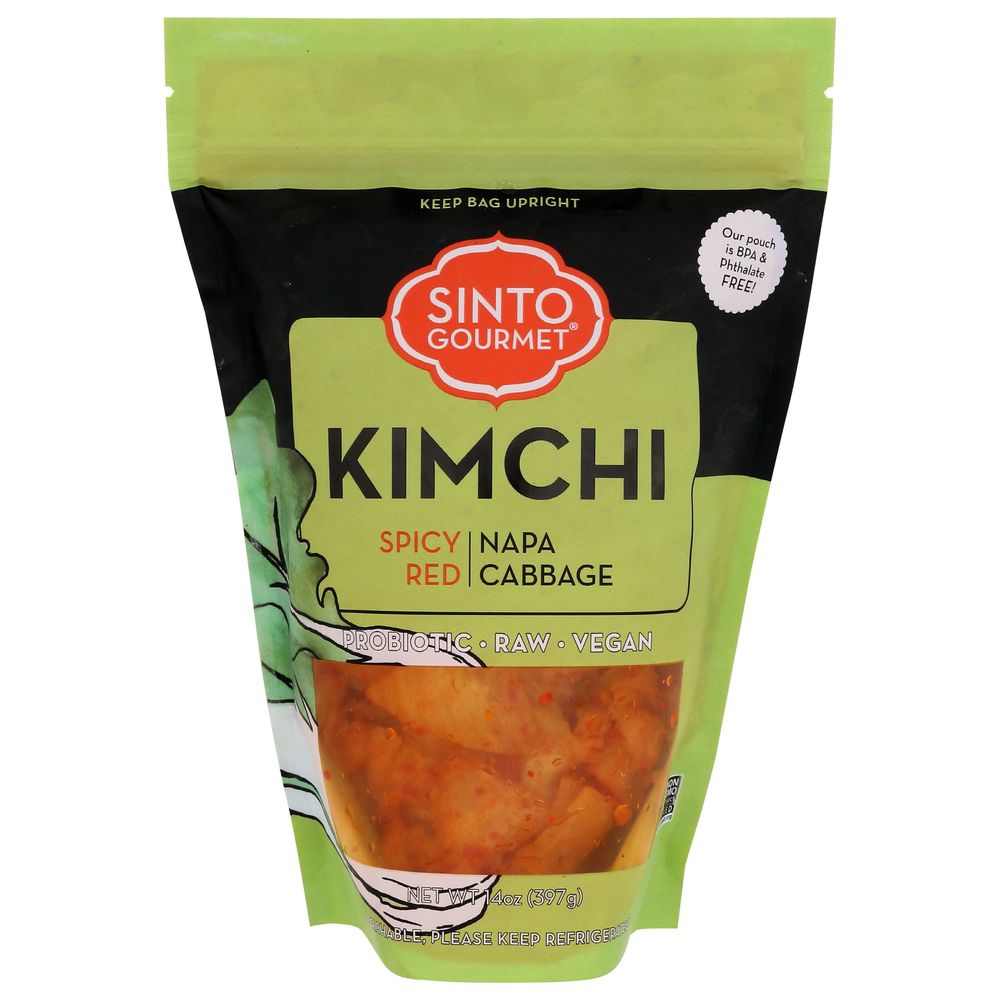 Sinto Gourmet Spicy Red Napa Cabbage Kimchi, 14 Ounce -- 6 per case